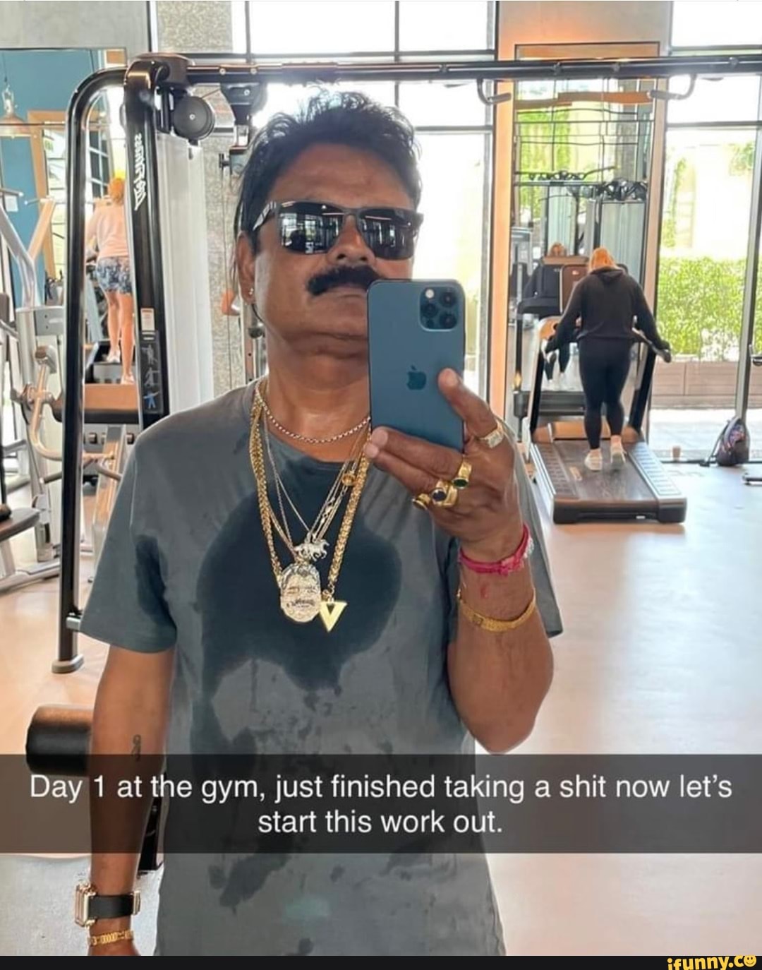 Day 1 at the gym, just finished taking a shit now let's start this work ...