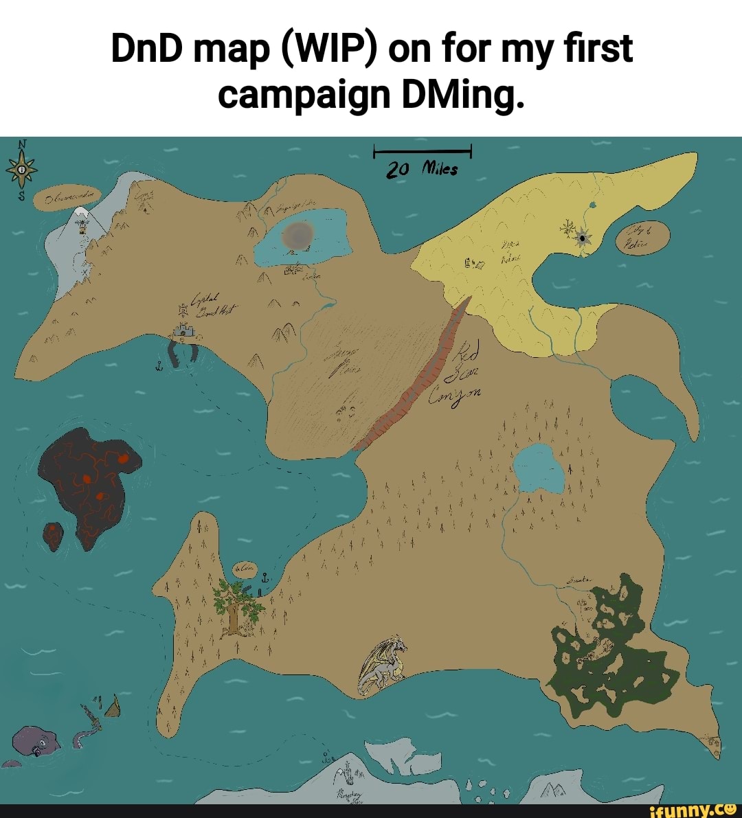 DnD map (WIP) on for my first campaign DMing. - iFunny
