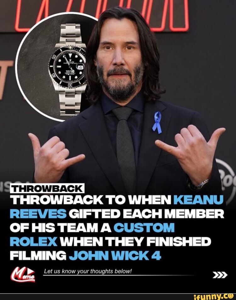 THROWBACK I THROWBACK TO WHEN KEANU REEVES GIFTED EACH MEMBER OF HIS ...