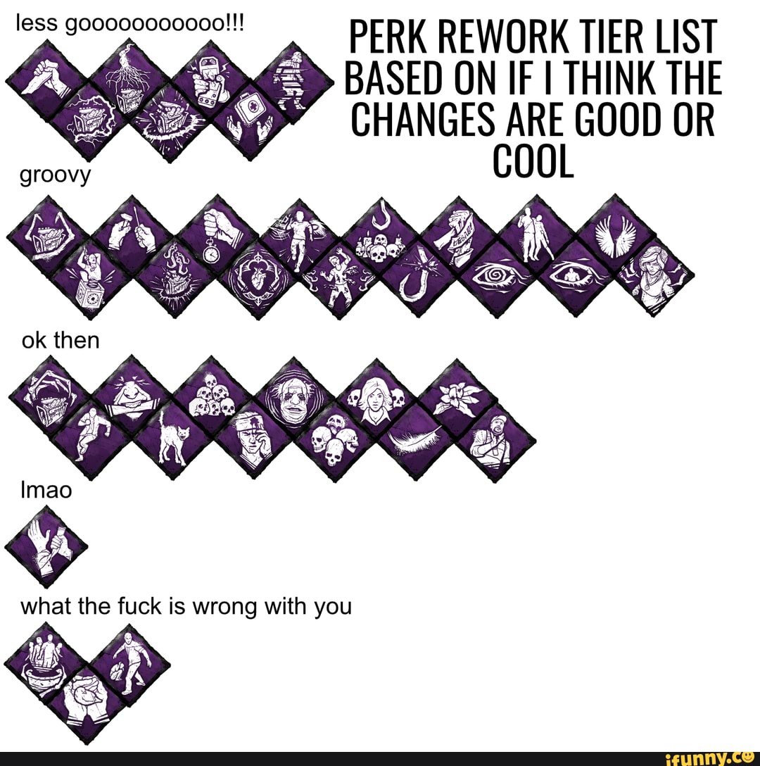 PERK REWORK TIER LIST BASED ON IF THINK THE CHANGES ARE GOOD OR COOL ...