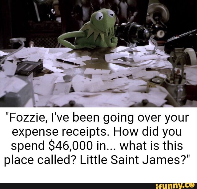 "Fozzie, I've been going over your expense receipts. How did you spend ...