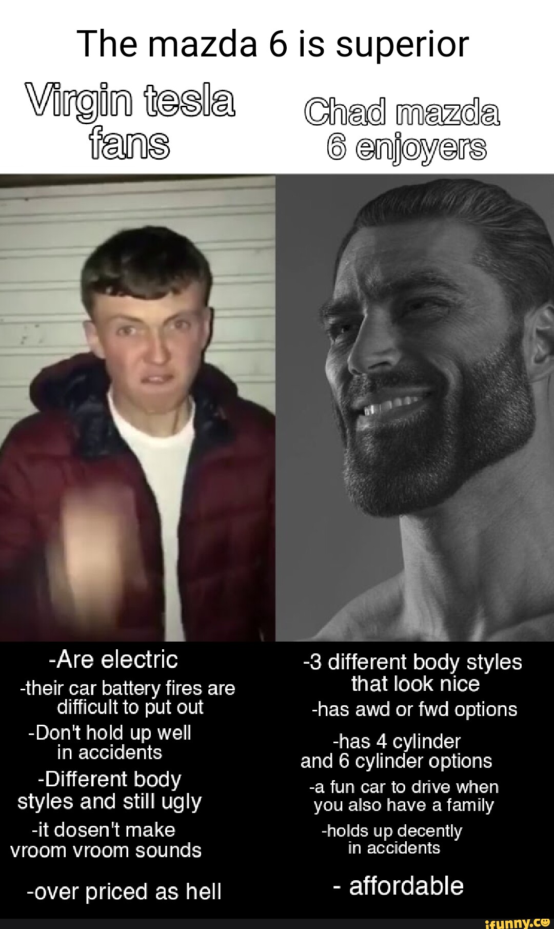 The mazda 6 is superior Chad mazda 6 enjoyers Virgin tesla janis I -Are ...