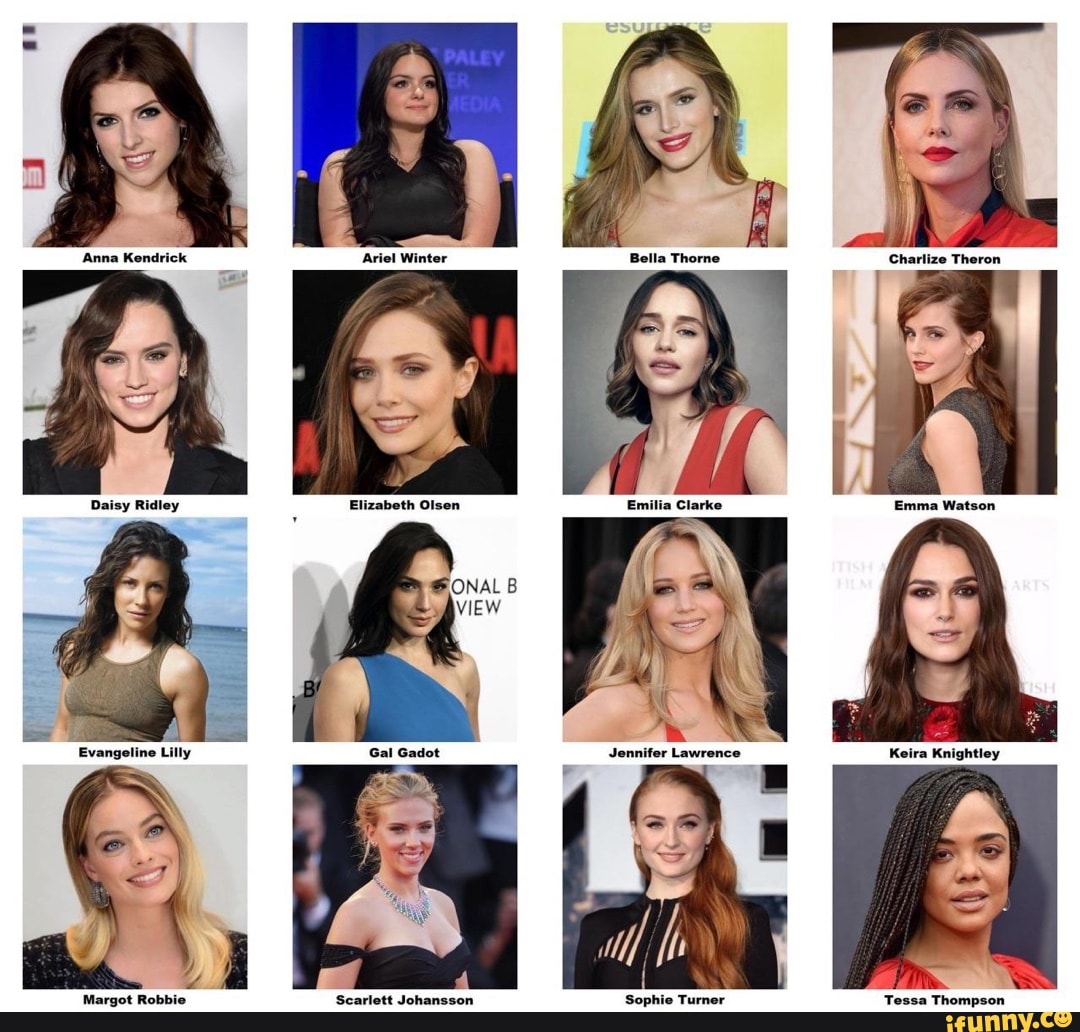 Anna Kendrick Daisy Ridley Elizabeth Olsen Emma Watson ONAL B VIEW Gal ...