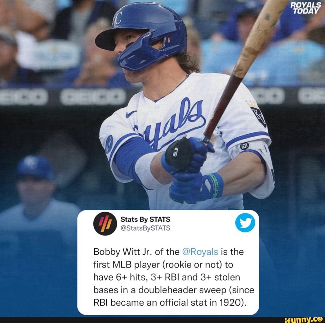 ROYALS TODAY Stats By STATS Bobby Witt Jr. of the @Royals is the first ...