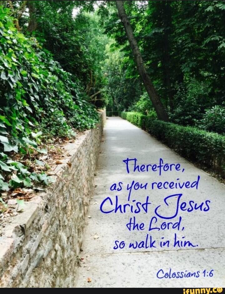 Received Ches Jesus the Lord, 56 walk im him. Colossians 1.6 - iFunny