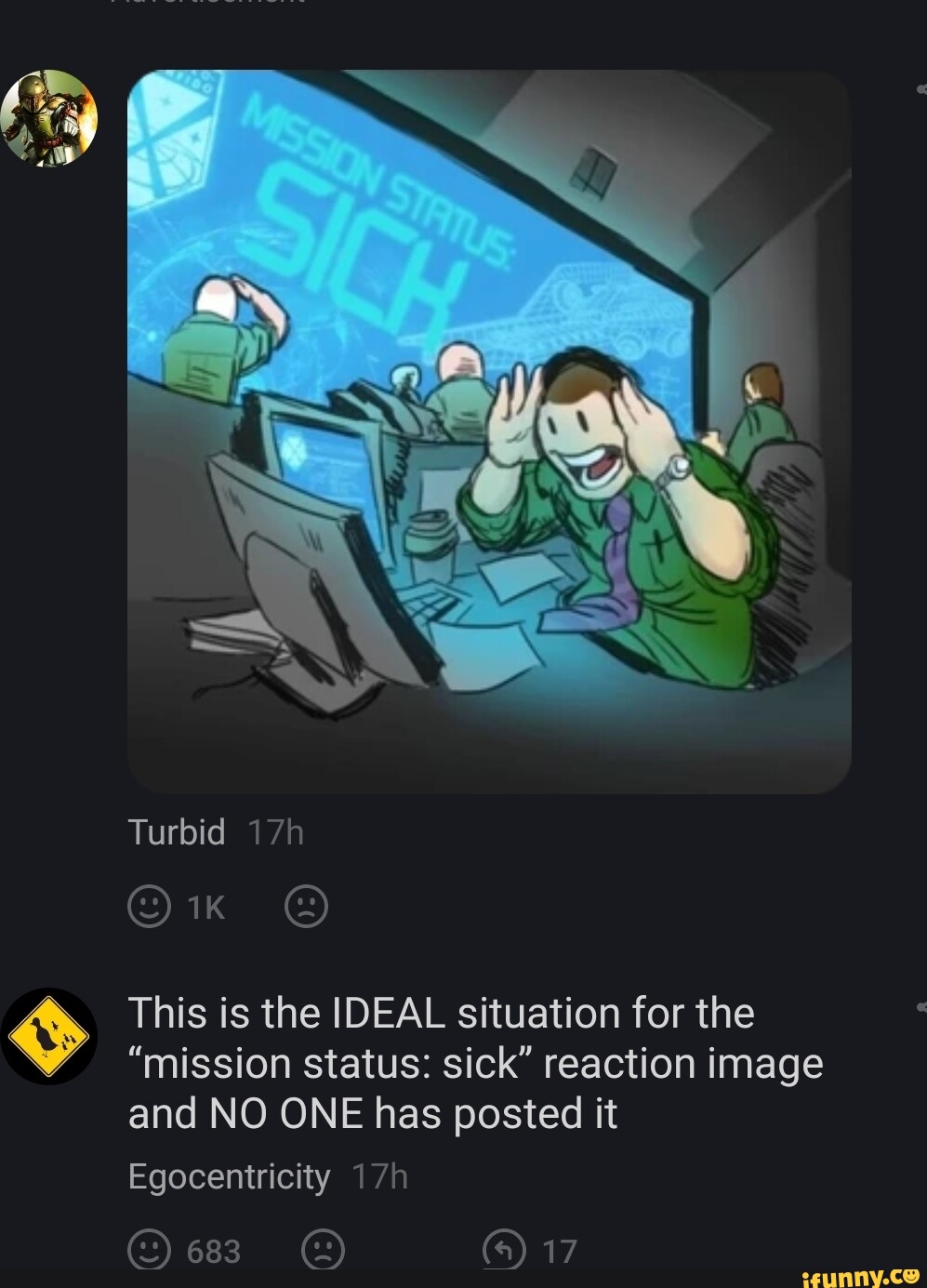 Turbid This is the IDEAL situation for the "mission status: sick ...