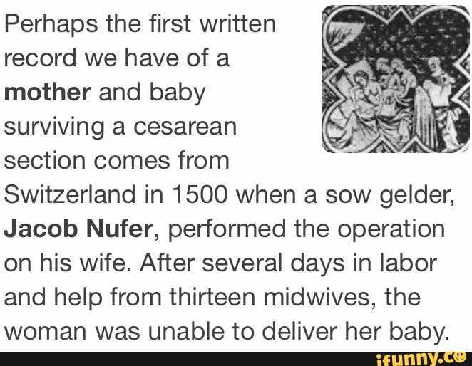 Perhaps the first written record we have of a mother and baby surviving ...