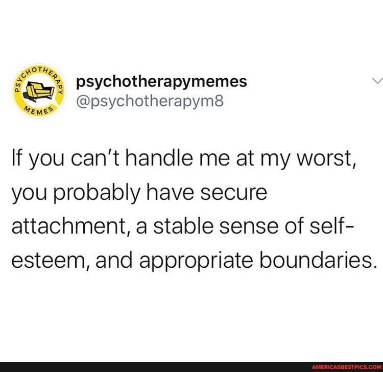Meme? If you can't handle me at my worst, you probably have secure ...