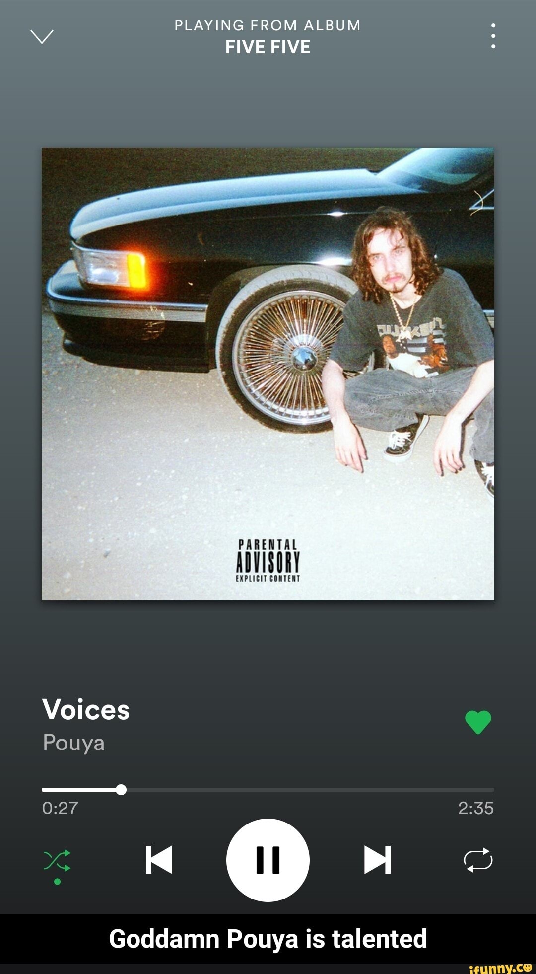 V PLAYING FROM ALBUM FIVE FIVE e Goddamn Pouya is talented - Goddamn ...