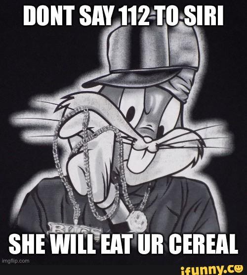 DONT SAY 112 TO SIRI SHE WILL EAT UR CEREAL - iFunny