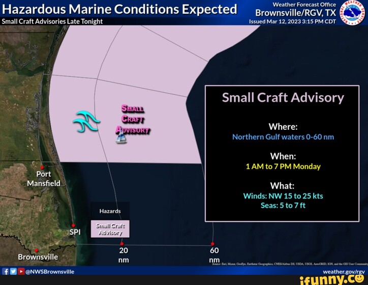 Weather Forecast Office Hazardous Marine Conditions Expected TX 'Small ...
