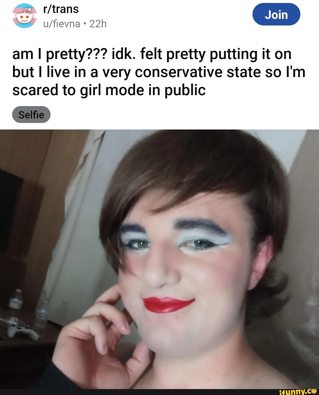 Join am I pretty??? idk. felt pretty putting it on but I live in a very ...