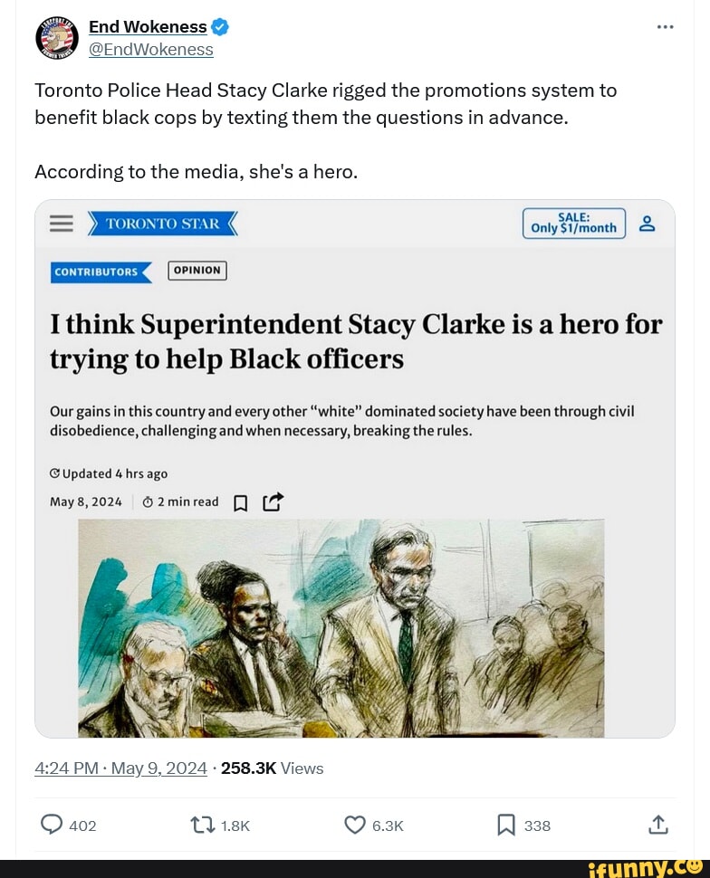 End Wokeness @ @EndWokeness Toronto Police Head Stacy Clarke rigged the ...