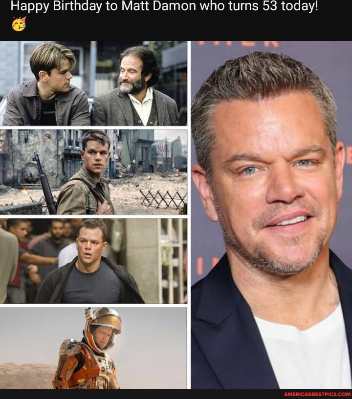 Happy Birthday to Matt Damon who turns 53 today! - America’s best pics ...