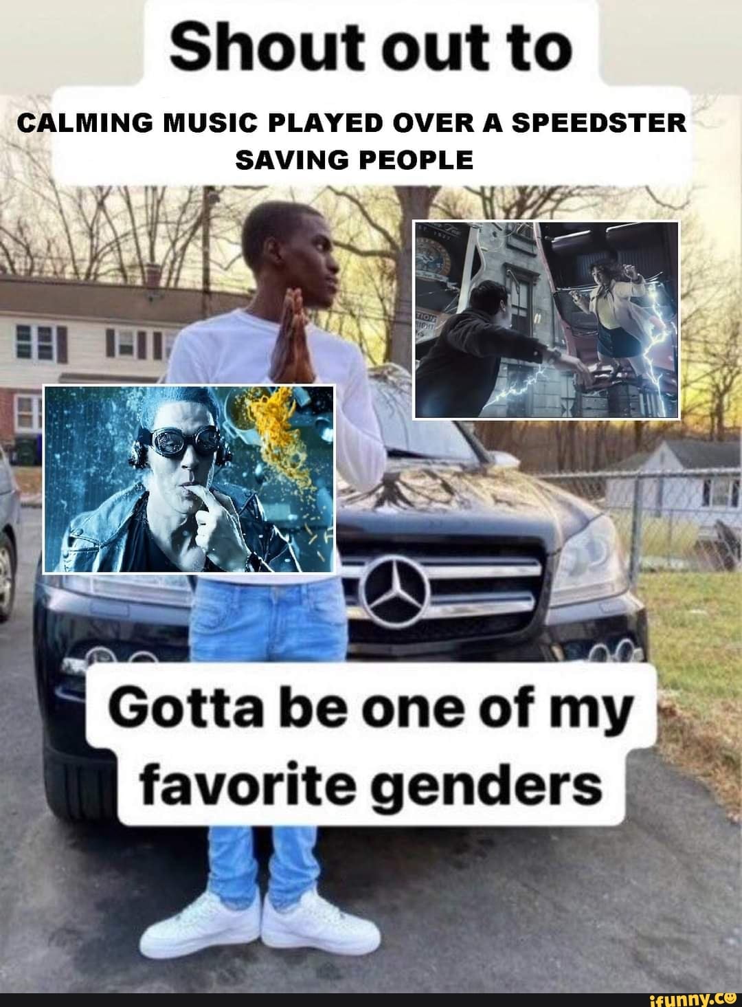 Shout out to CALMING MUSIC PLAYED OVER A SPEEDSTER SAVING PEOPLE Gotta ...