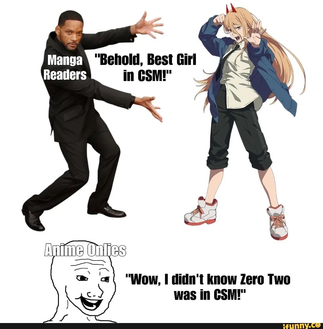 "Wow, I didn't know Zero Two was in I CSM!" - iFunny