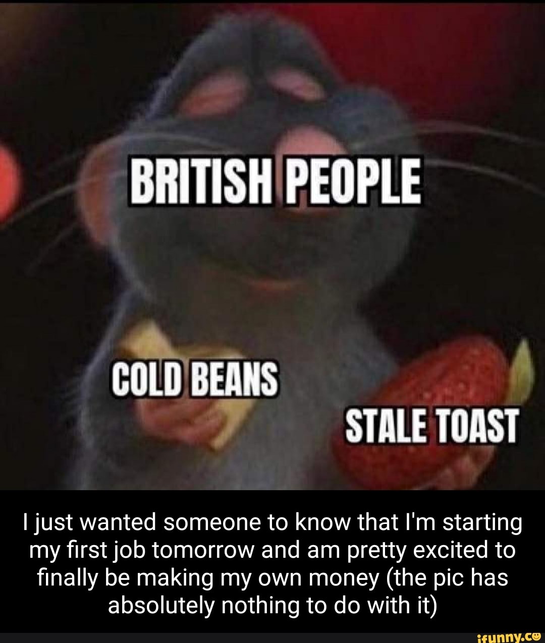 BRITISH PEOPLE COLD GEANs STALE TOAST I just wanted someone to know ...
