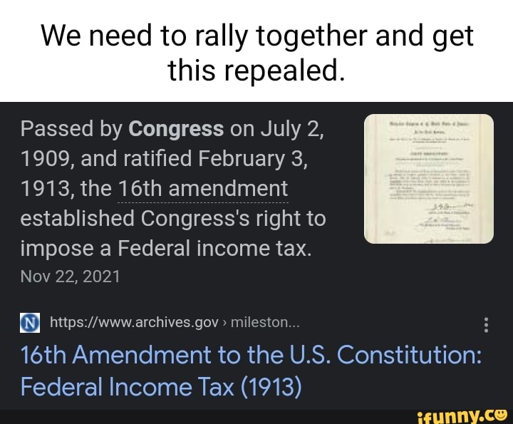 We need to rally together and get this repealed. Passed by Congress on ...