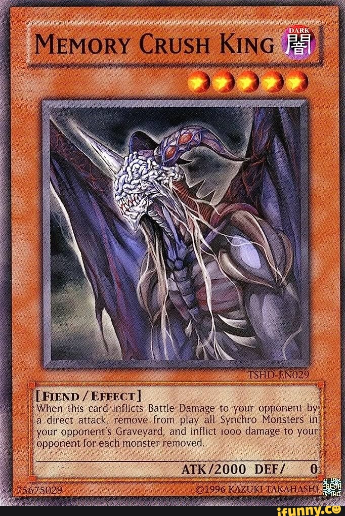 CrUSH KING FIEND / EFFECT I hen this card inflicts Battle play Damage ...