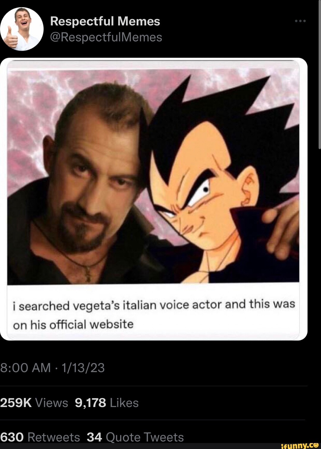 Respectful Memes @RespectfulMemes i searched vegeta's italian voice ...