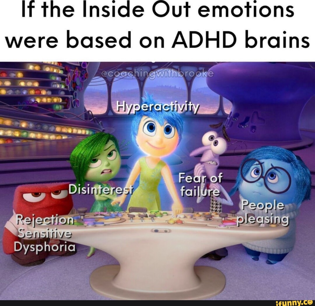 If the Inside Out emotions were based on ADHD brains Hyperactivity ...