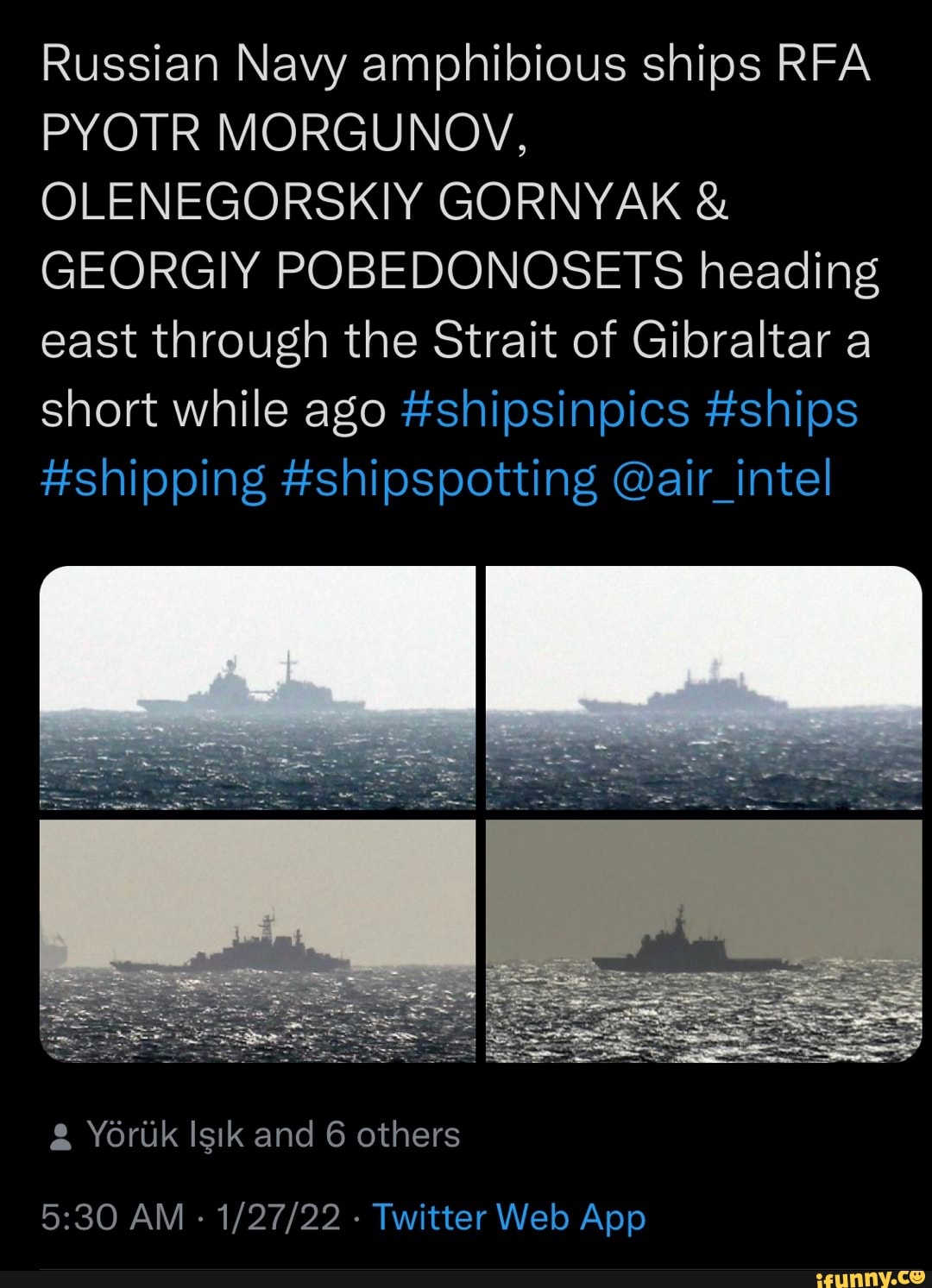 Russian Navy amphibious ships RFA PYOTR MORGUNOV, OLENEGORSKIY GORNYAK ...