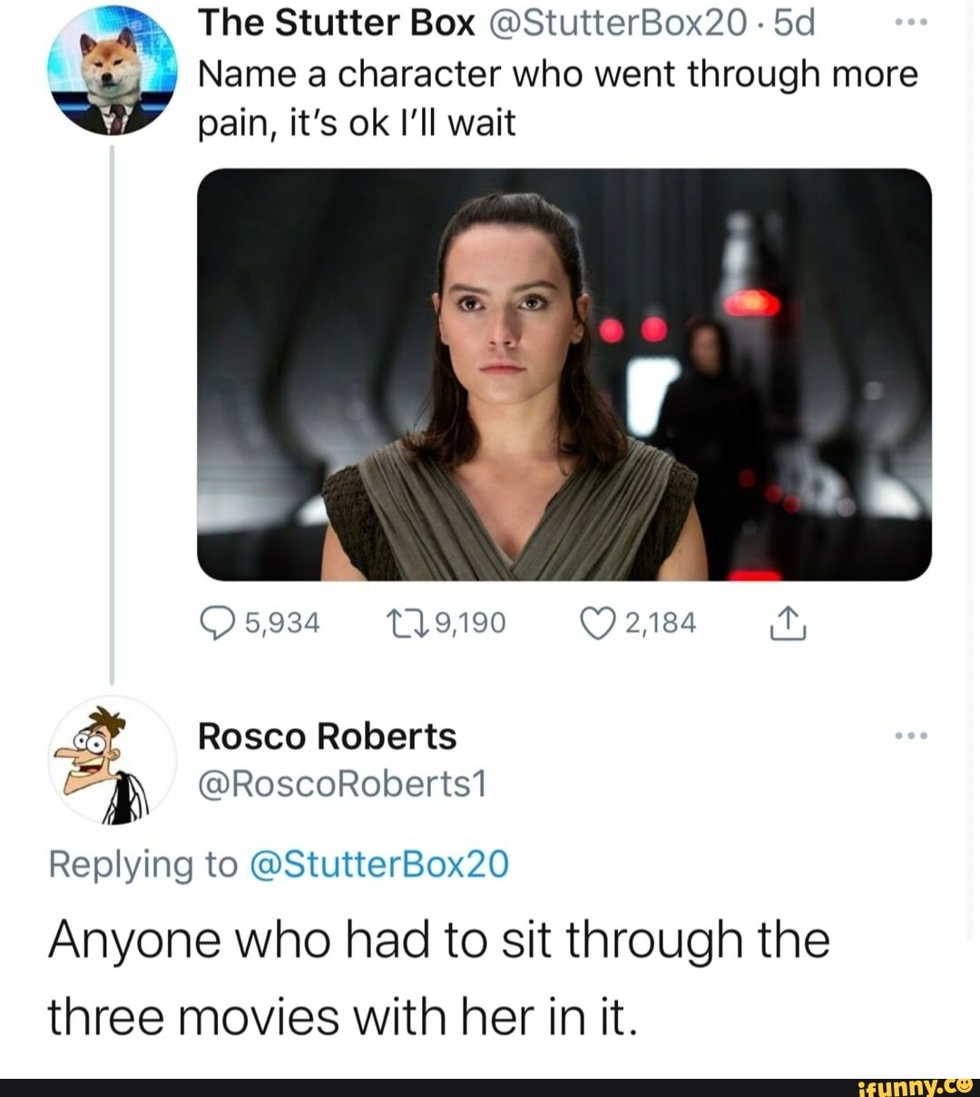 The Stutter Box @StutterBox20 Sd Name a character who went through more ...