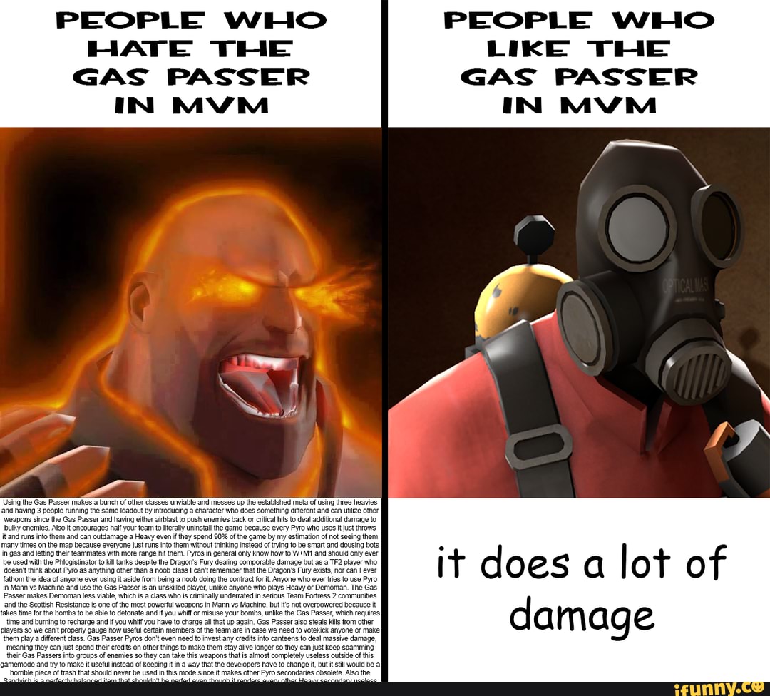 PEOPLE WHO HATE THE GAS PASSER IN MVM 'Using he Gas Passer makes bunch ...