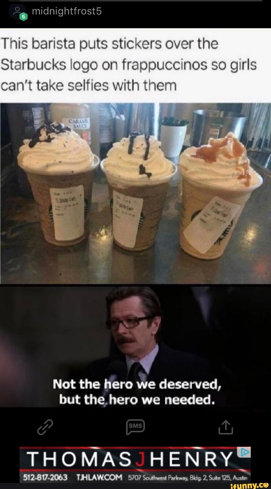 E This barista puts stickers over the Starbucks logo on frappuccinos so ...