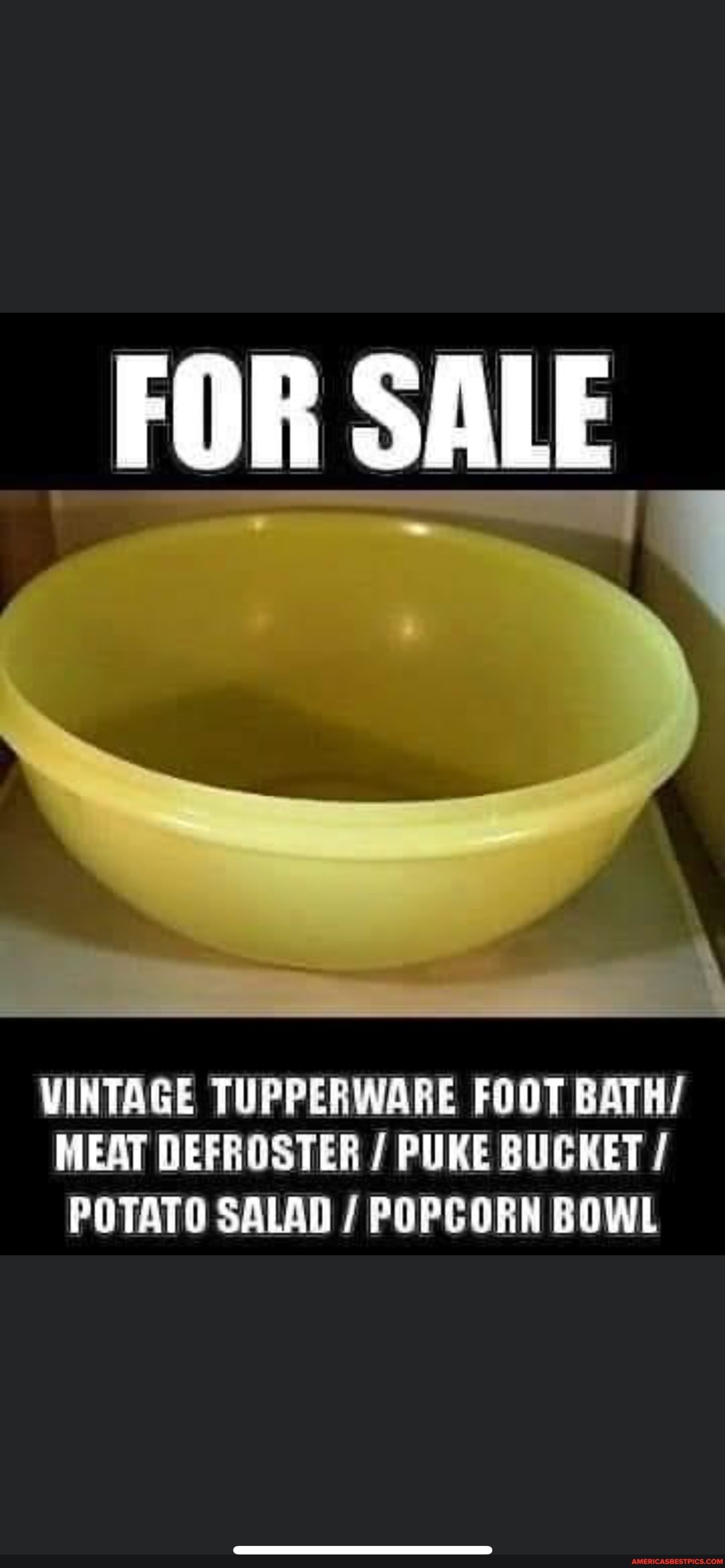 FOR SALE VINTAGE TUPPERWARE FOOT BATH/ MEAT DEFROSTER / PUKE BUCKET ...