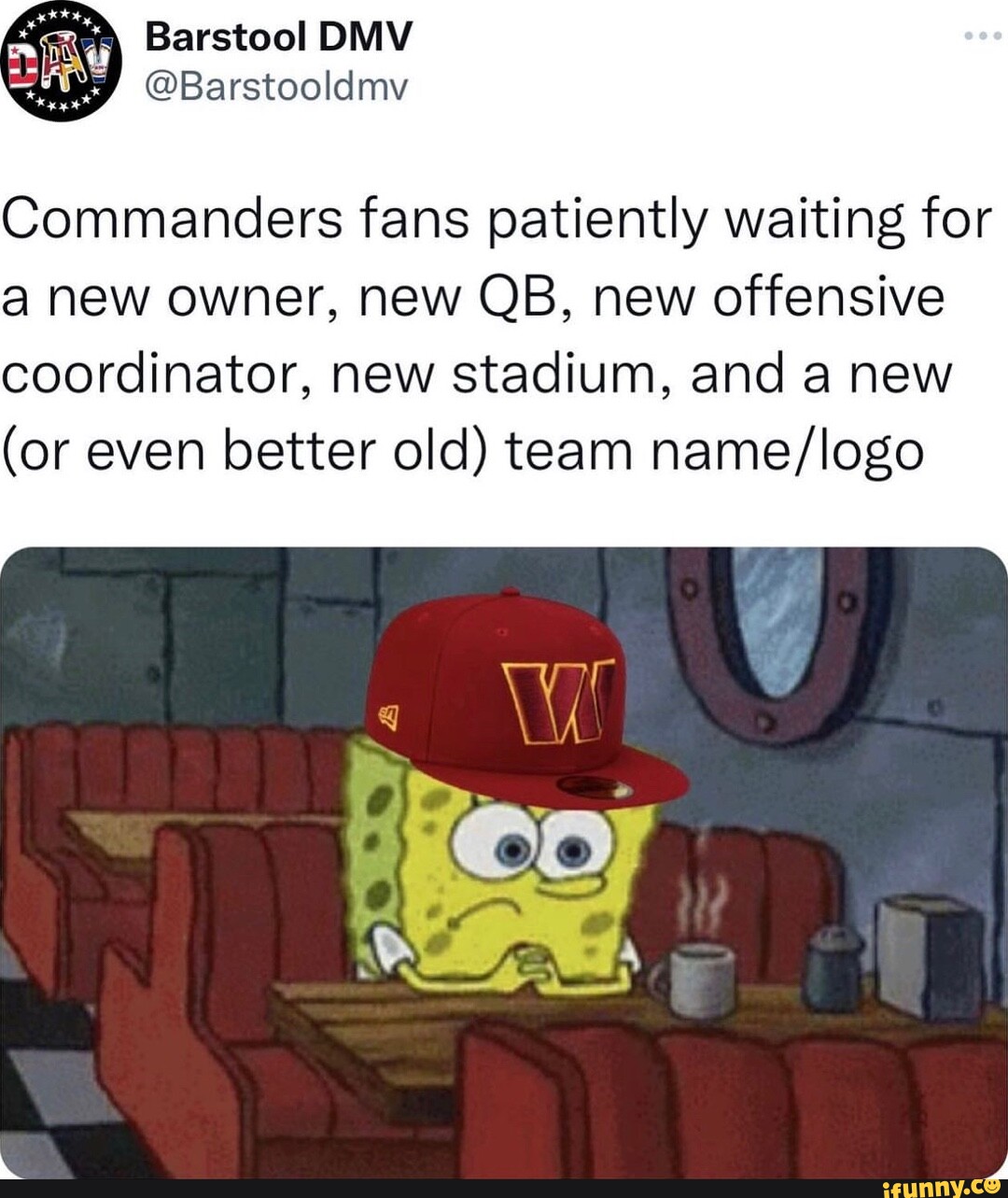 Barstool DMV ~@Barstooldmv Commanders fans patiently waiting for a new ...