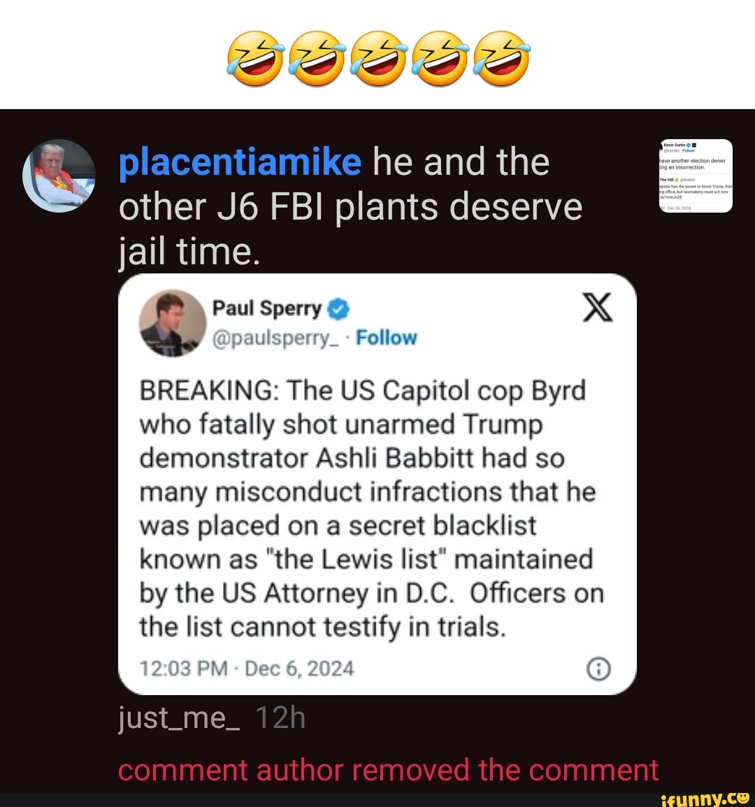 He and the other FBI plants deserve jail time. Paul Sperry I xX ...