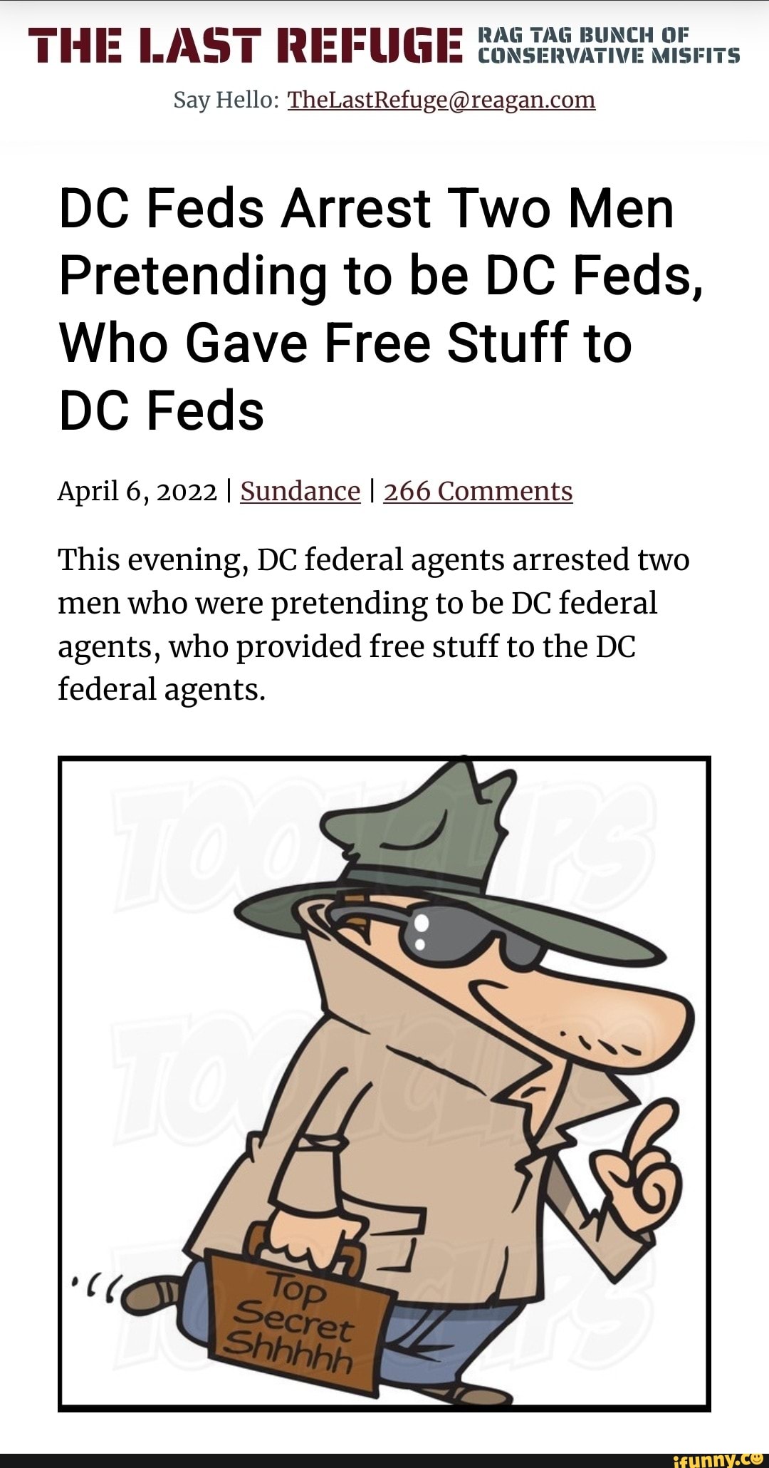 THE LAST REFUGE constavariveniserrs Say Hello: DC Feds Arrest Two Men ...