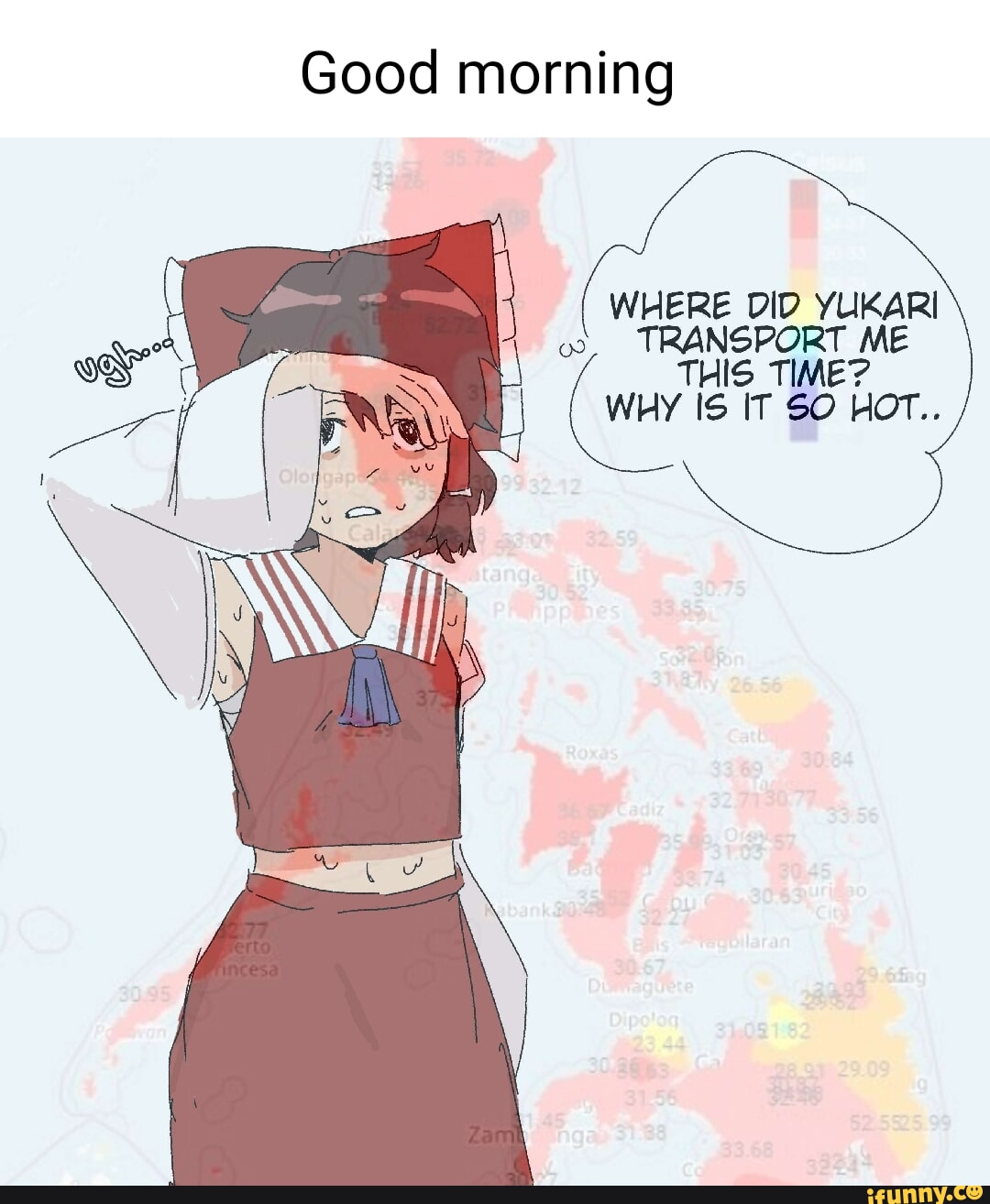 Good morning WHERE DID YUKARI TRANSPORT ME THIS TIME? WHY IS IT SO HOT ...