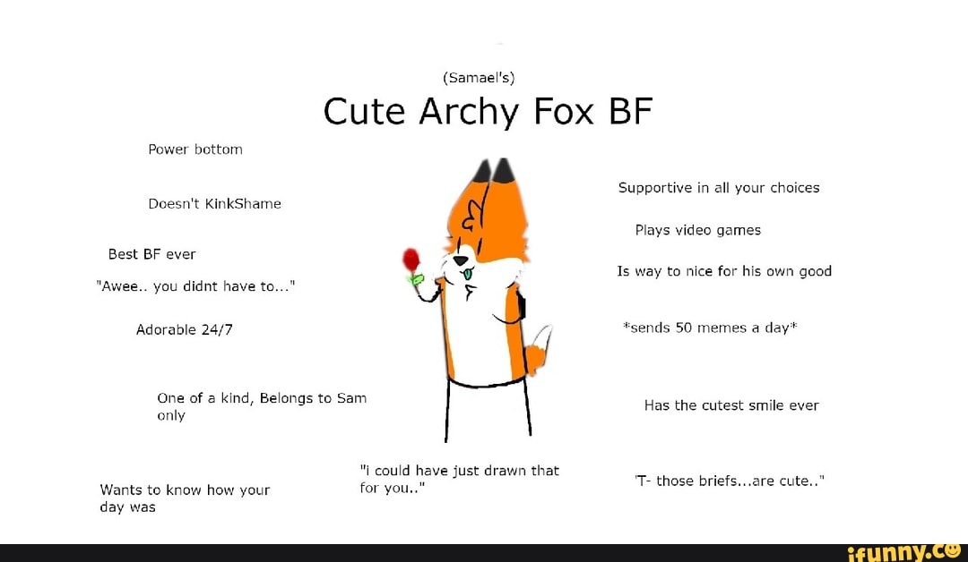 (Samael's) Cute Archy Fox BF Power bottom Supportive in all your ...