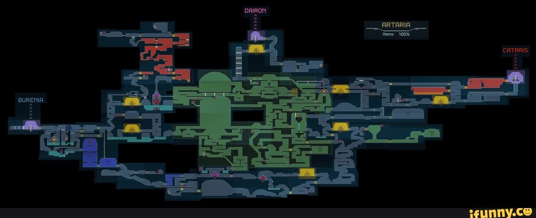 Artaria full map, Metroid Dread - iFunny