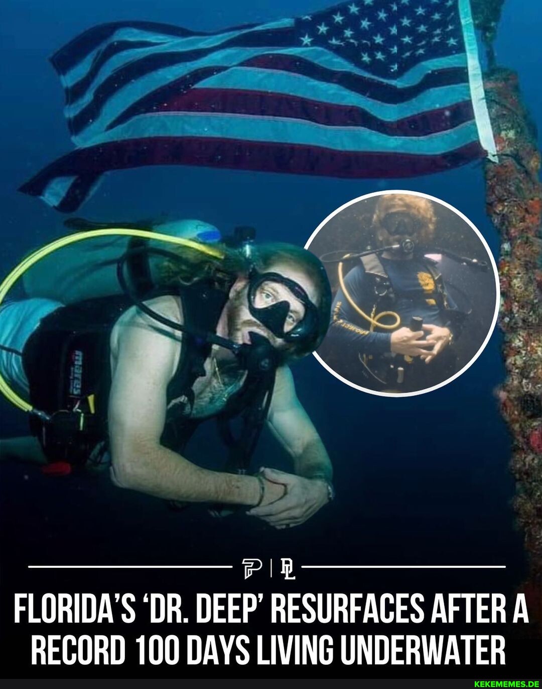 Dr. Joseph Dituri, known as "Dr. Deep Sea," emerged from a 100-day ...
