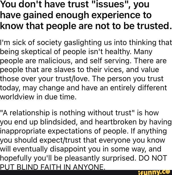 Quotes About Trust Issues In Relationships