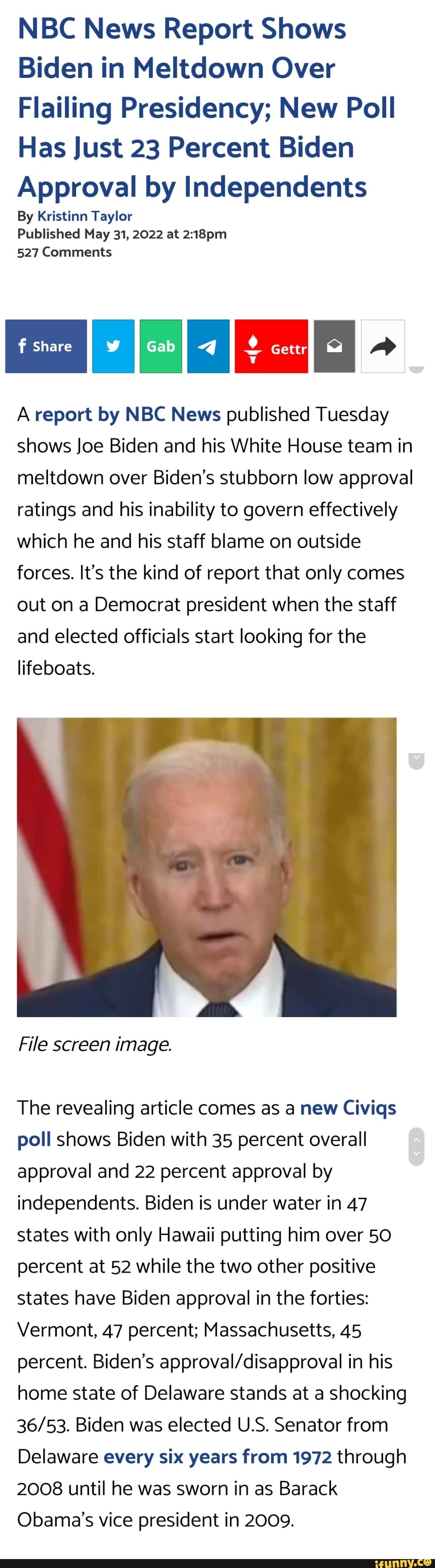 NBC News Report Shows Biden in Meltdown Over Flailing Presidency; New ...