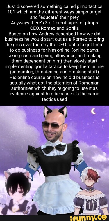 Just discovered something called pimp tactics 101 which are the ...