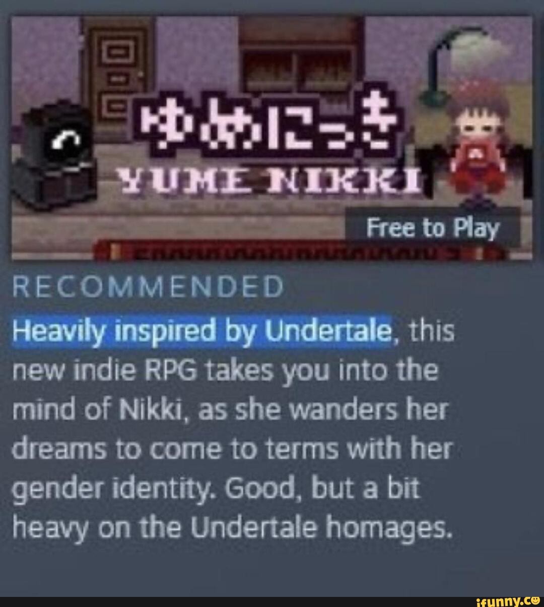 Kb NIKKI Free to Play RECOMMENDED Heavily inspired by Undertale, this ...