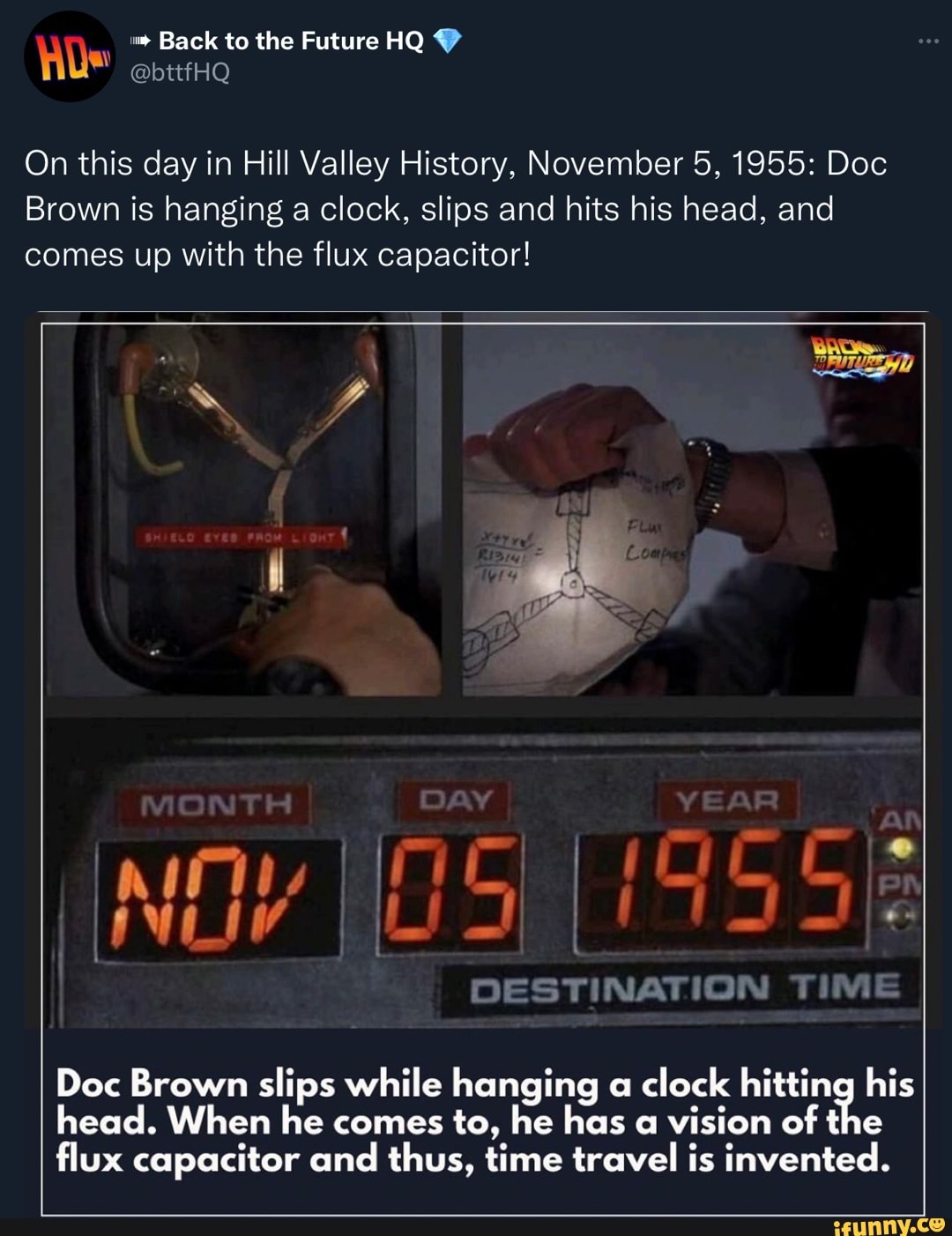 WOe Back to the Future HQ @ @bttfHQ On this day in Hill Valley History ...