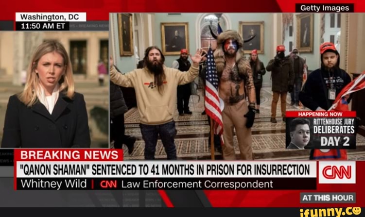 Getty Images Washington, DC AM ET BREAKINGNEWs "QANON SHAMAN" SENTENCED ...