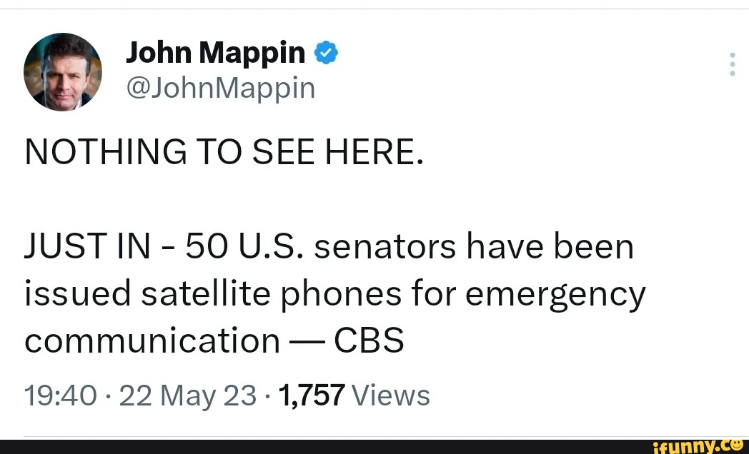 John Mappin @JohnMappin NOTHING TO SEE HERE. JUST IN - 50 U.S. senators ...