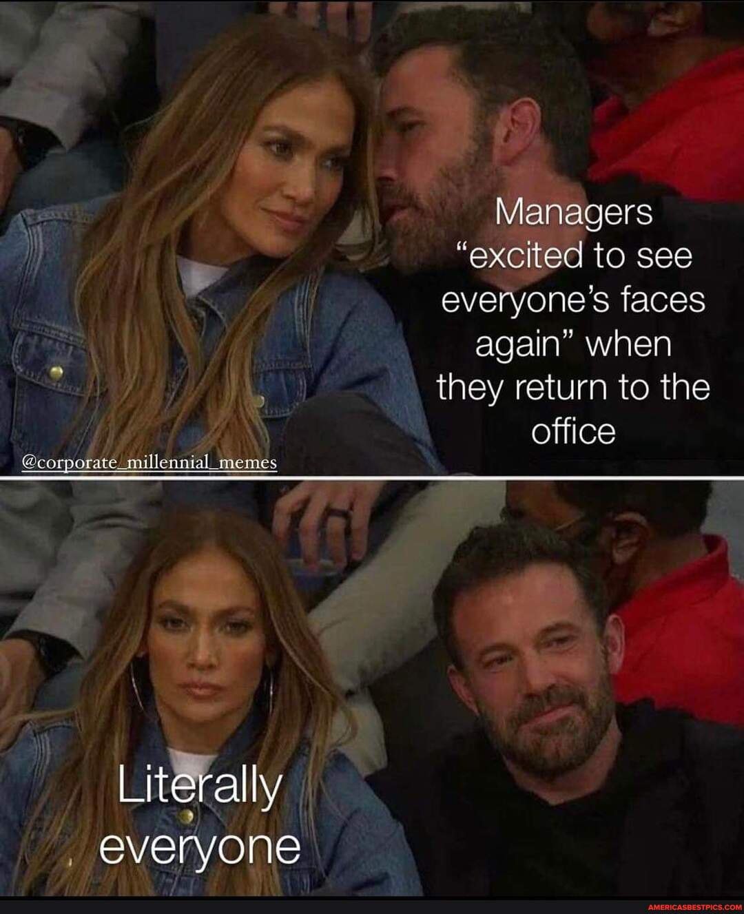 Follow @corporate_millennial_memes - Managers "excited to see everyone ...
