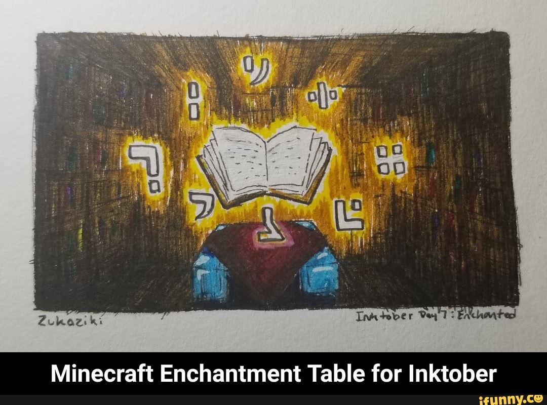 Minecraft Enchantment Table for lnktober - Minecraft Enchantment Table ...
