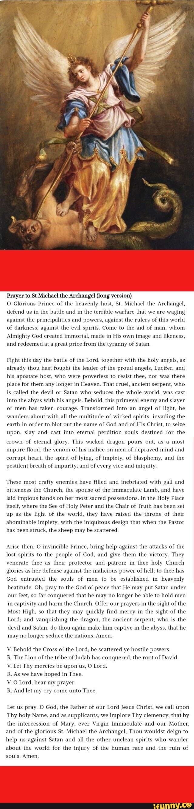 Prayer to St Michael the Archangel (long version) O Glorious Prince of ...