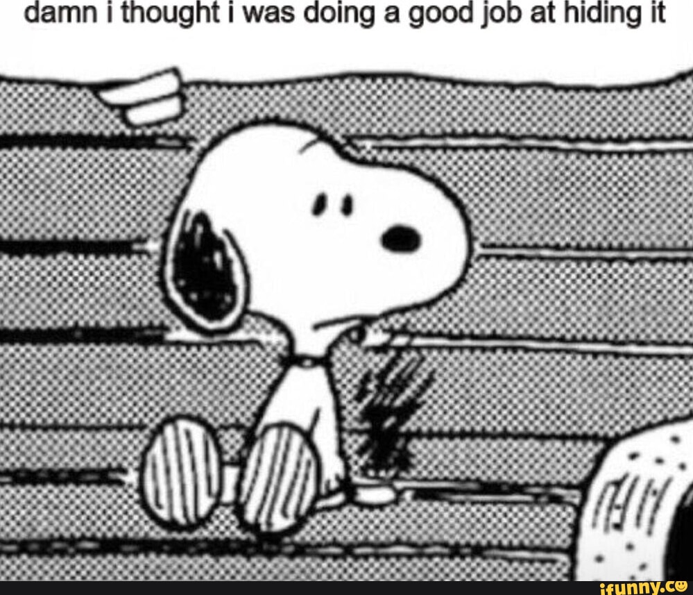 Damn I thought I was doing a good job at hiding it - iFunny