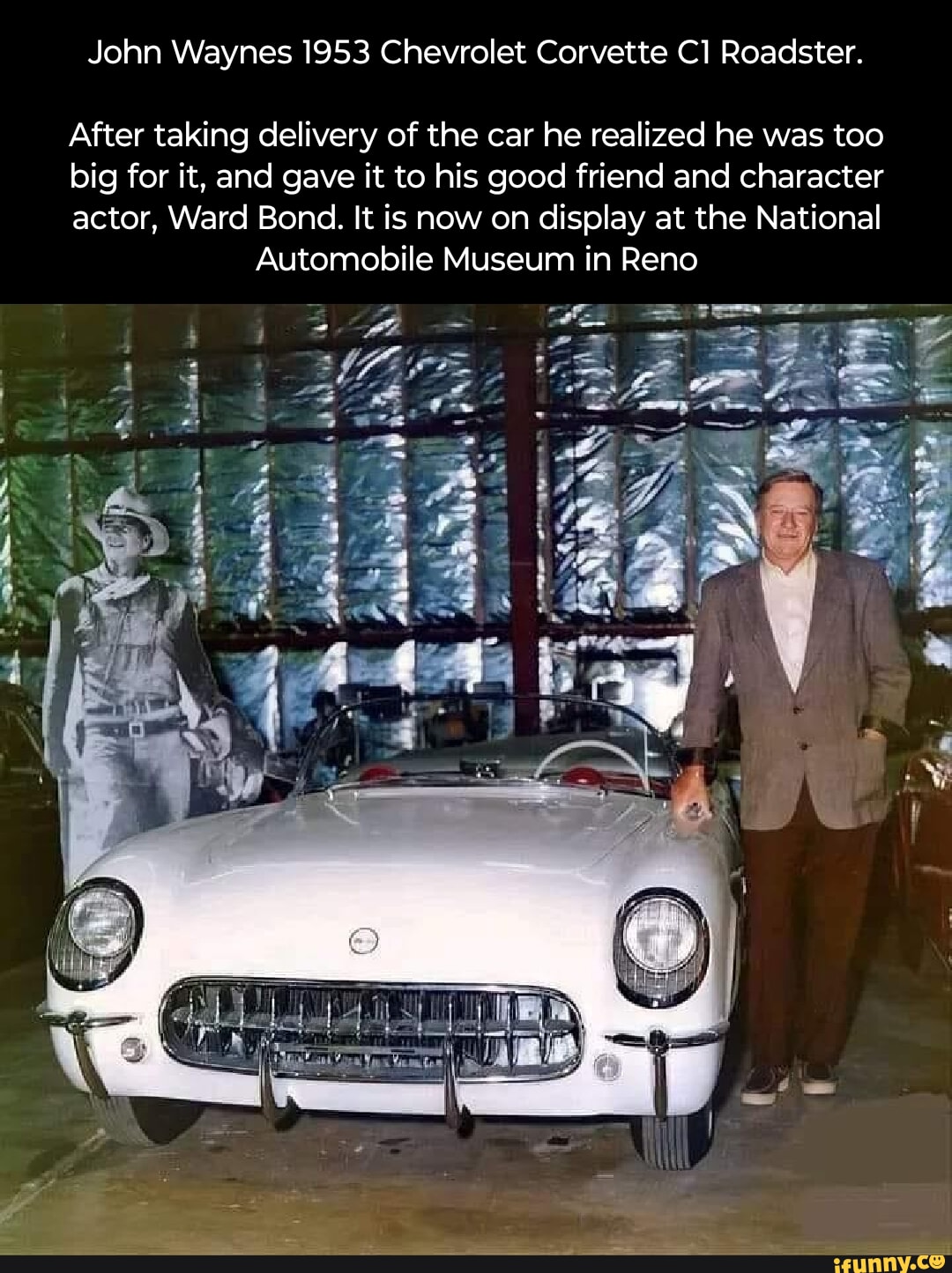 John Waynes 1953 Chevrolet Corvette Cl Roadster. After taking delivery ...