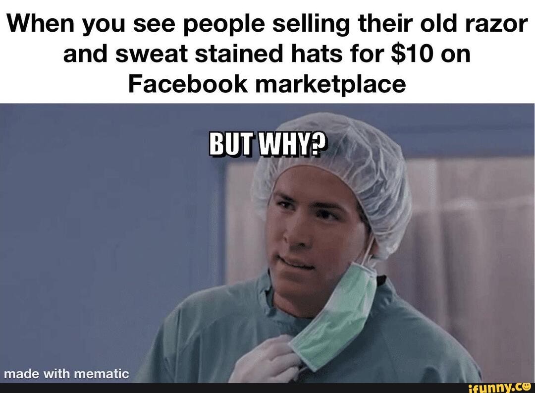 When you see people selling their old razor and sweat stained hats for ...